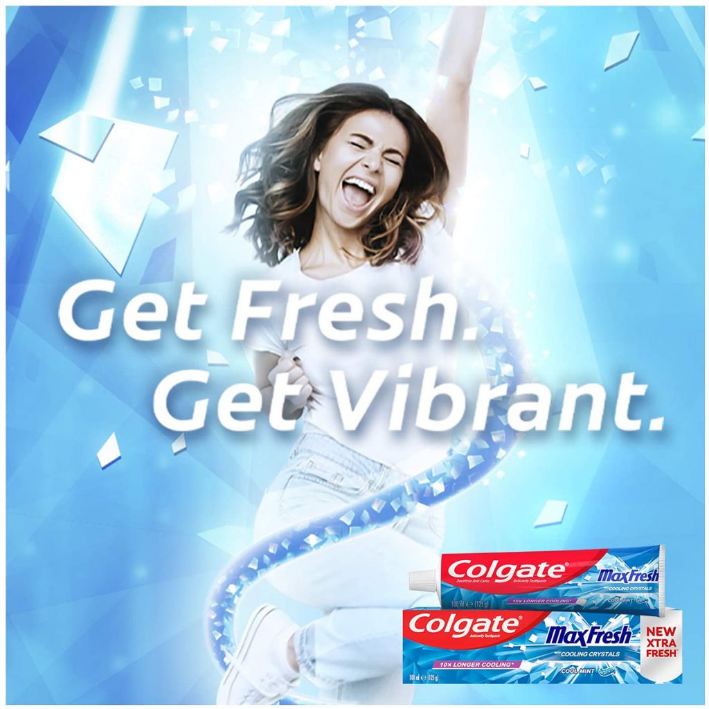 Colgate MaxFresh Cool Mint Toothpaste with Cooling Crystals 100ml ...