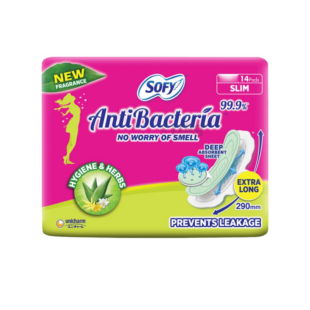 Sofy AntiBacteria Extra Long 290 mm Sanitary Napkin (48 Pads) – Beauty ...