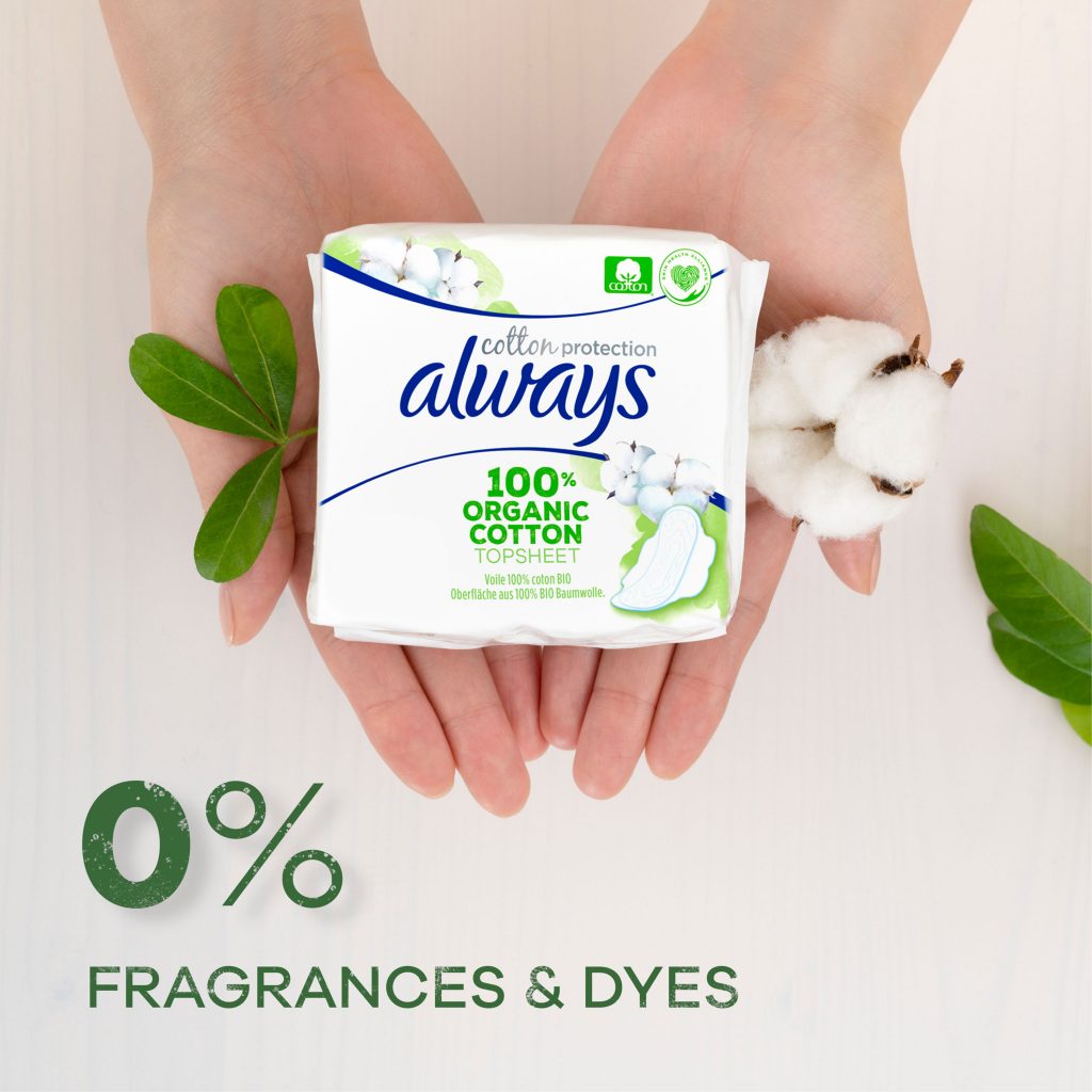 Always Cotton Protection Normal Organic Sanitary Pads (Size 1) 12 Pads ...