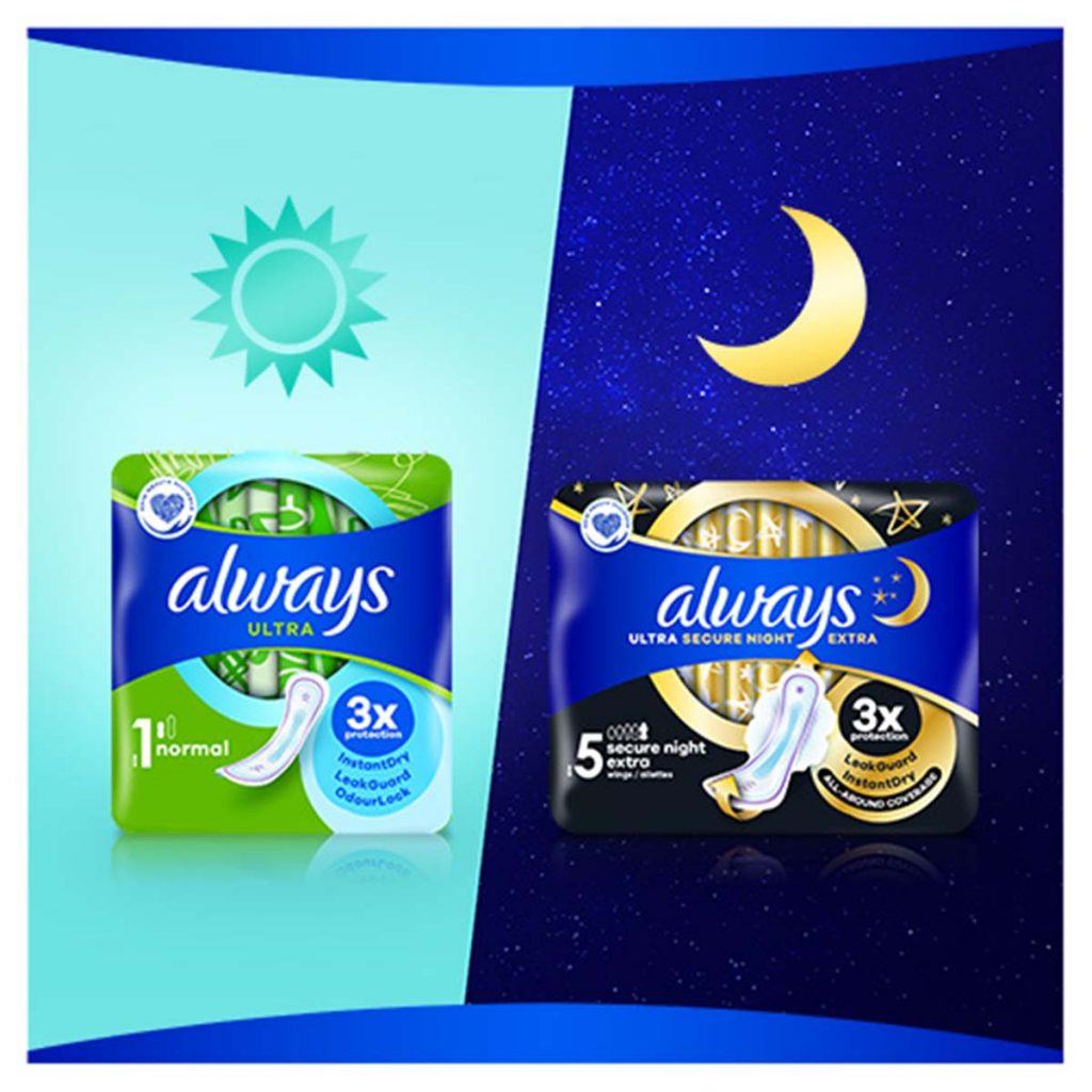 Always Ultra Normal Sanitary Pads Without Wings (Size 1) 28 Pads ...