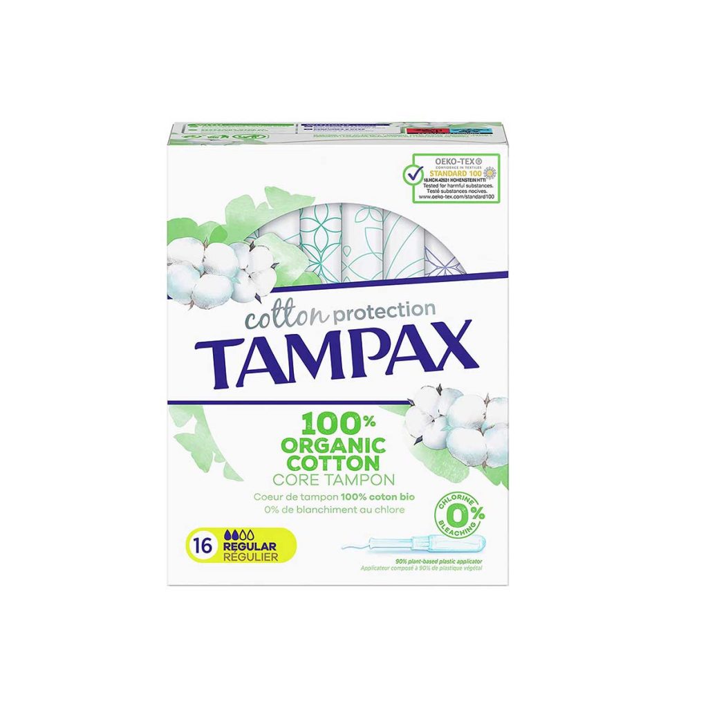 Tampax Organic Cotton Protection Super Applicator Tampons ( 16 Pcs ...
