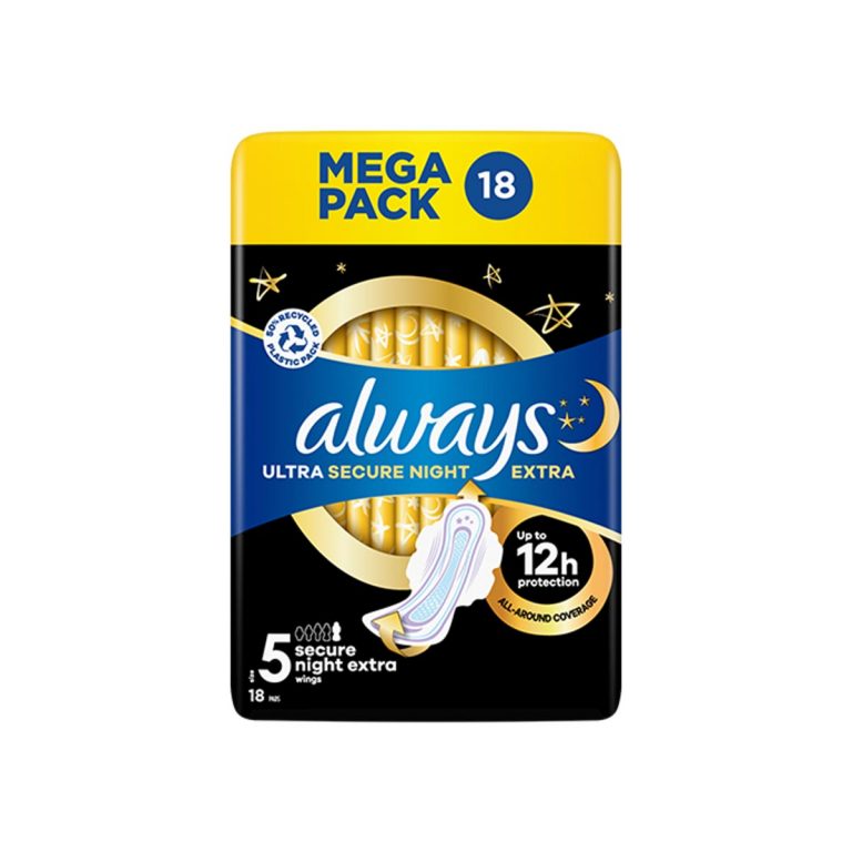Always Ultra Secure Night Extra With Wings (Size 5) 18 Pads – Beauty Mind ll Beauty & Cosmetics ...