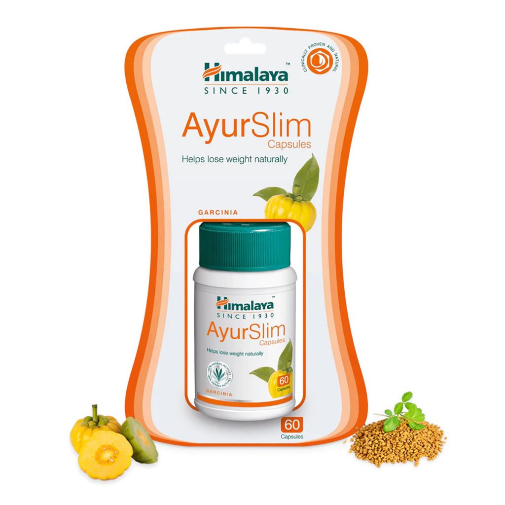 Himalaya Ayurslim Helps Weight Lose Naturally Herbal Capsules 60Pcs ...