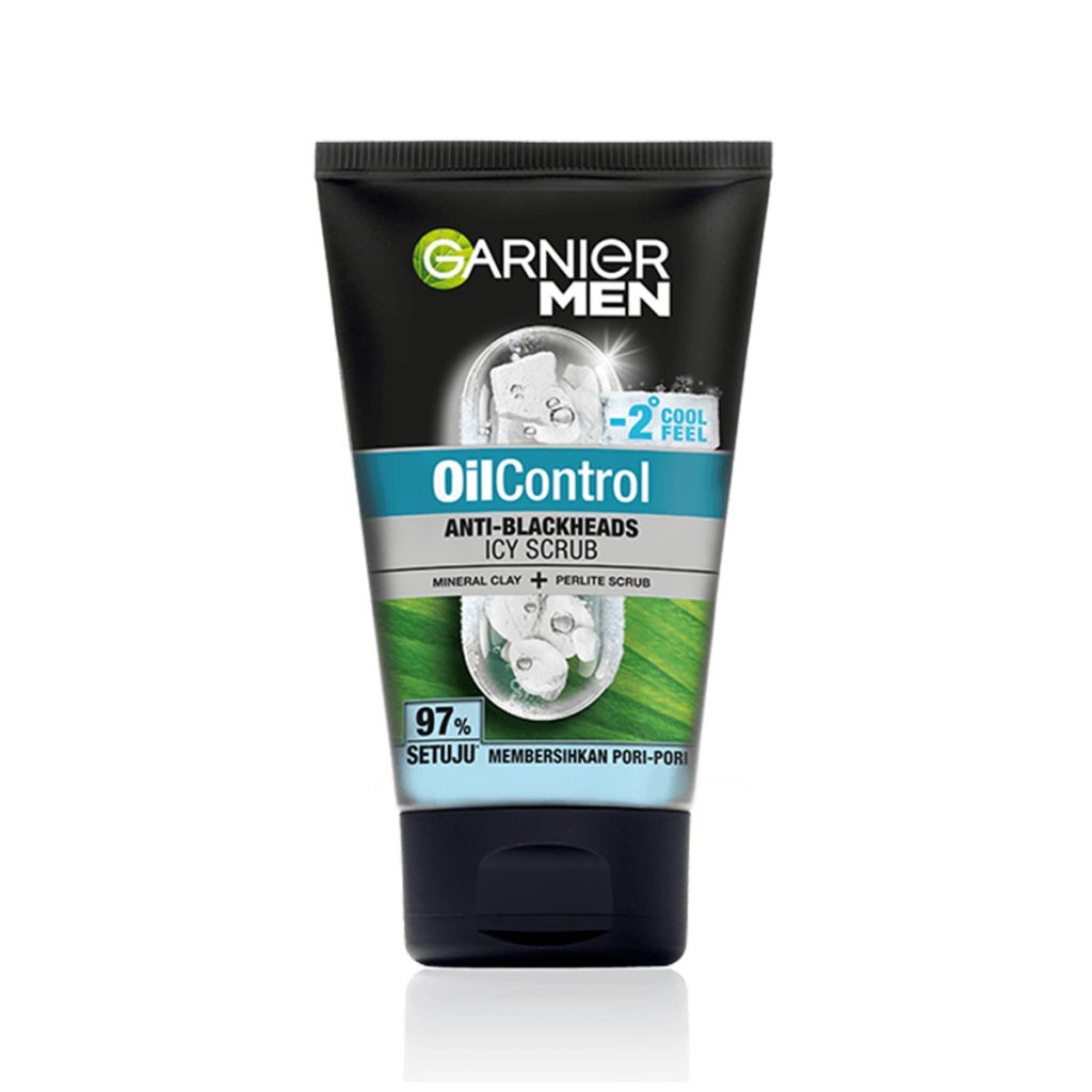 Garnier Men Oil Control Anti-Blackheads Brightening Icy Scrub 100ml ...