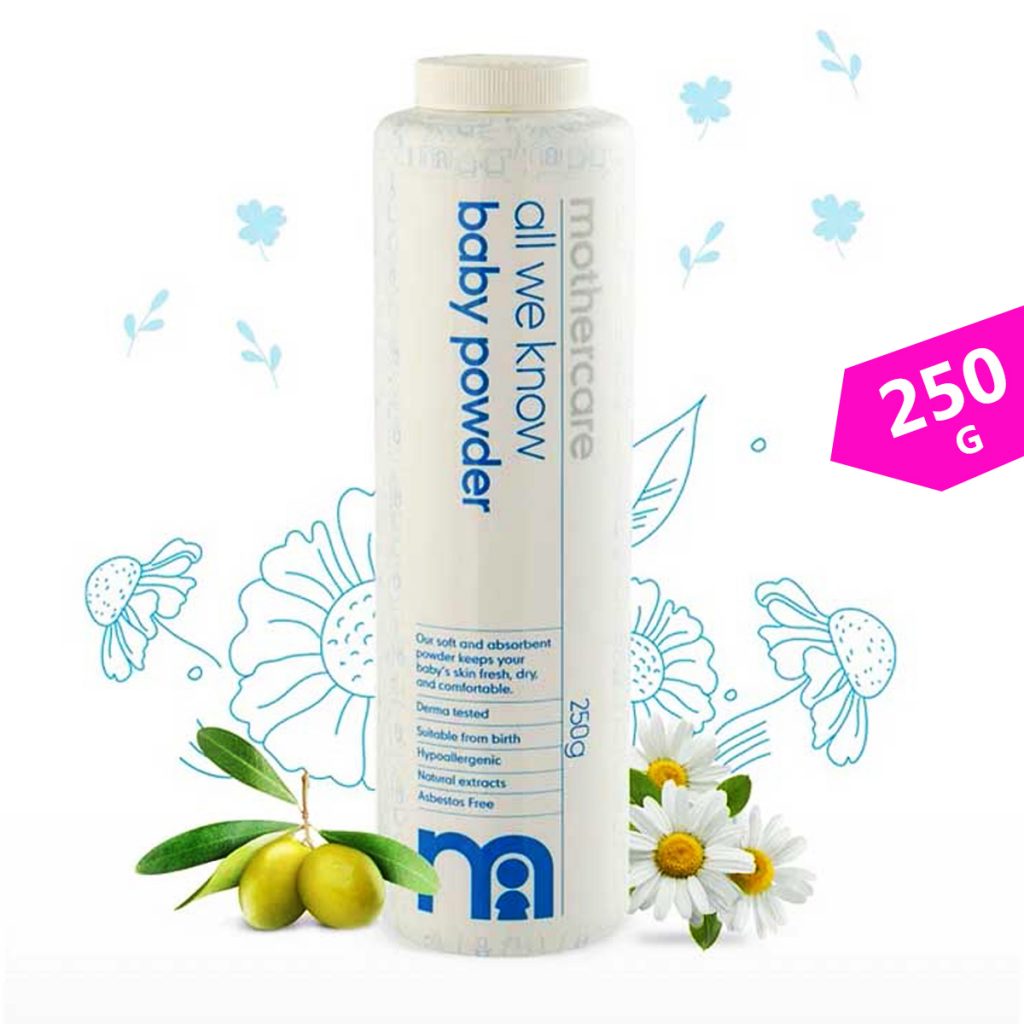 Mothercare All We Know Baby Powder 250gm – Beauty Mind ll Beauty ...