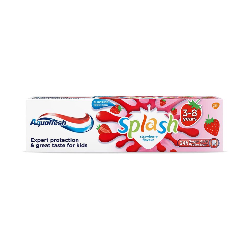 Aquafresh Splash 3-8 Years Strawberry Toothpaste 50ml – Beauty Mind ll ...