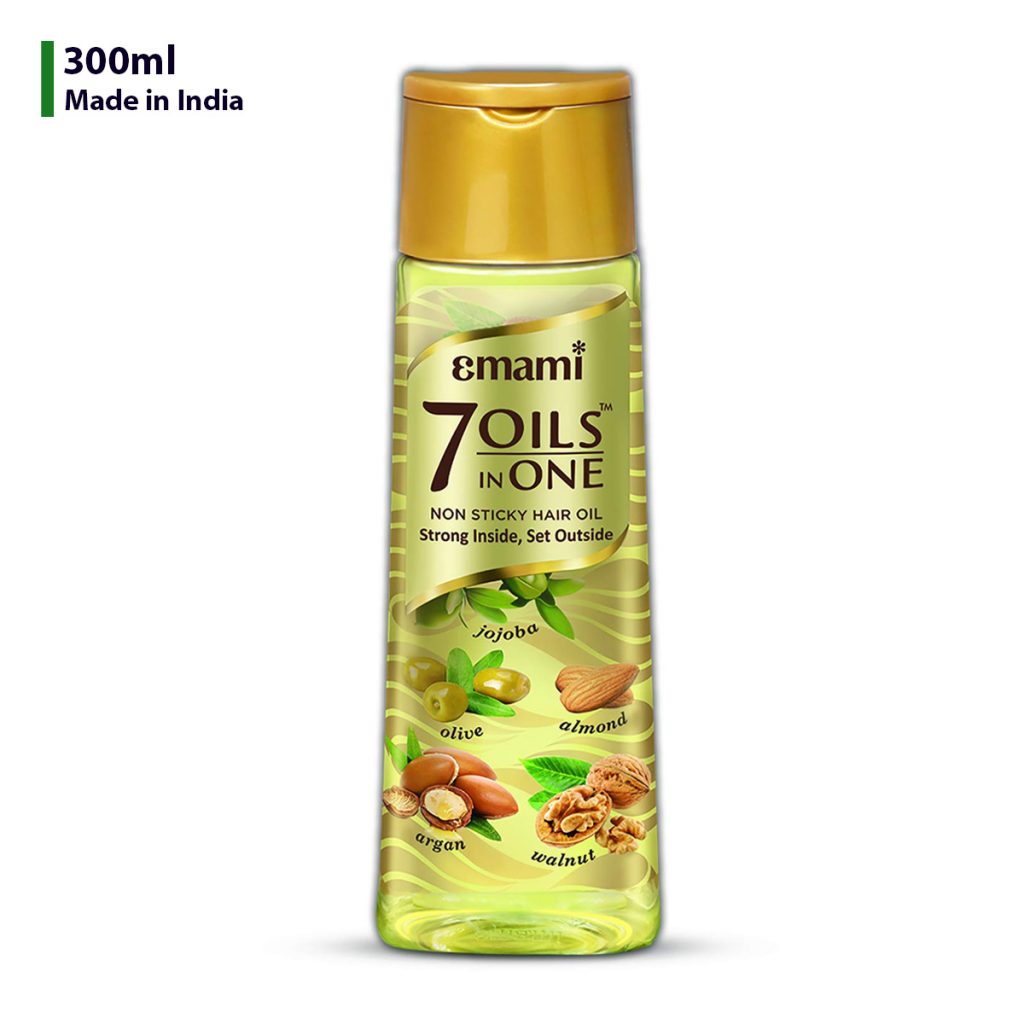 Emami 7 in 1 Oils Non Sticky Hair Oil Strong Inside, Set Outside 300ml ...