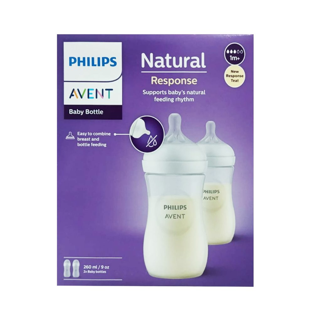 Philips Avent Natural Response White Feeding Baby Bottle 2 pc Set (1m ...